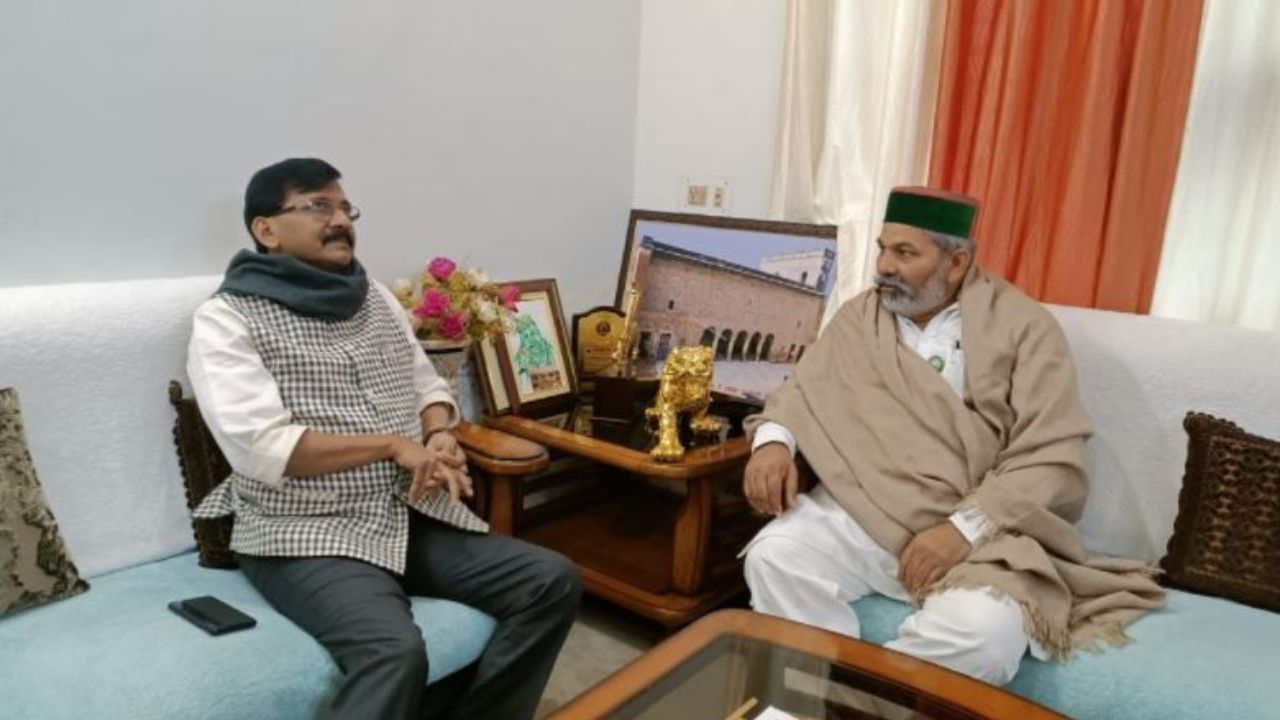 Sanjay Raut Meets Rakesh Tikait in UP: 'অযোধ্যাতেও প্রার্থী দেবে ...