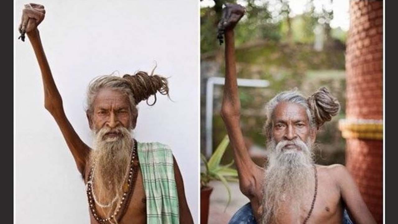 Bizarre: টানা ৫০ বছর এ ভাবেই ডান হাত তুলে রয়েছেন এই শিবভক্ত সাধু ...