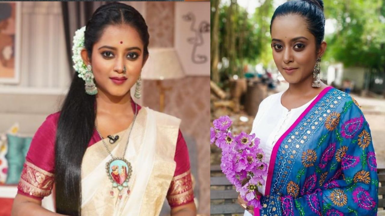 Shruti Das একটি লাল শাড়ি পরে ভিডিয়ো পাঠান রাত পোহাতেই ভাগ্য বদল