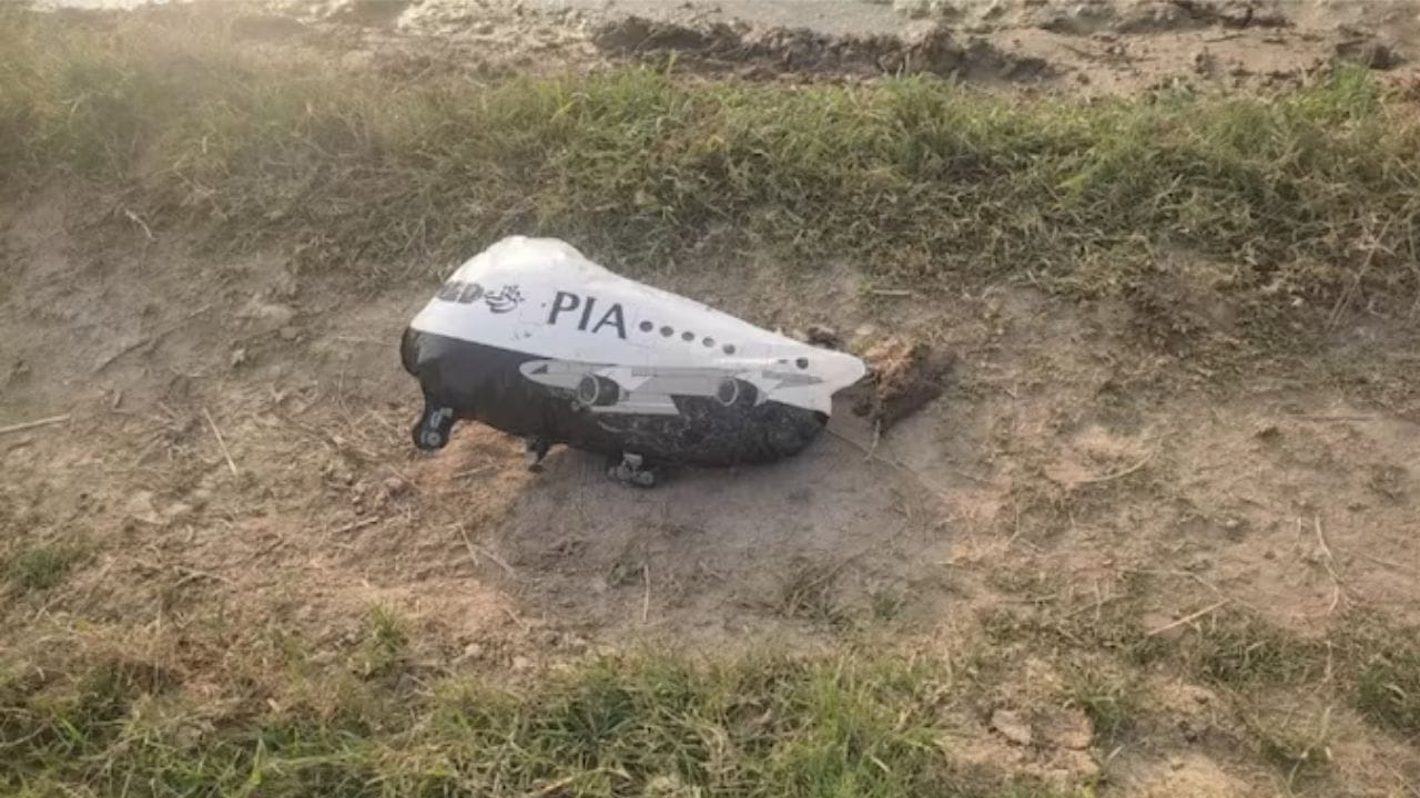 Aircraft Shaped Balloon: মাঠের মধ্যে পড়ে পাকিস্তানের লোগো আঁকা 'বিমান ...