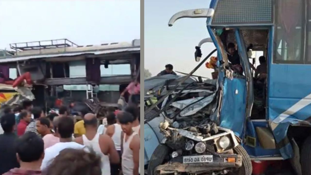রাস্তার দু ধারে শুধুই লাশ, চেনা দায় মুখ, মিল্ক কন্টেনারে বাস ধাক্কা ... রাস্তার দু ধারে শুধুই লাশ, চেনা দায় মুখ, মিল্ক কন্টেনারে বাস ধাক্কা ...