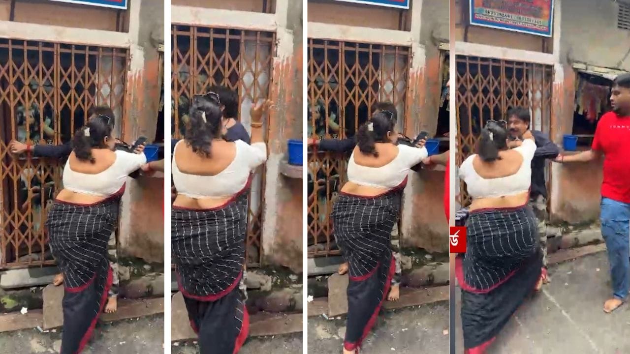 Kolkata TMC Group Clash: শাড়ি পরে তেড়ে গেলেন যুবনেতার দিকে, কলকাতার রাস্তায় TMC কাউন্সিলরের ...