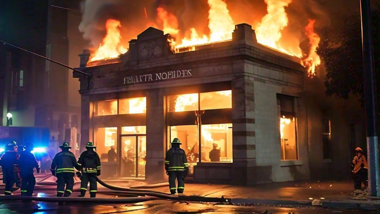 Fire in Bank: গভীর রাতে দাউদাউ করে জ্বলে গেল আস্ত ব্যাঙ্ক, সব পুড়ে ছাই ...