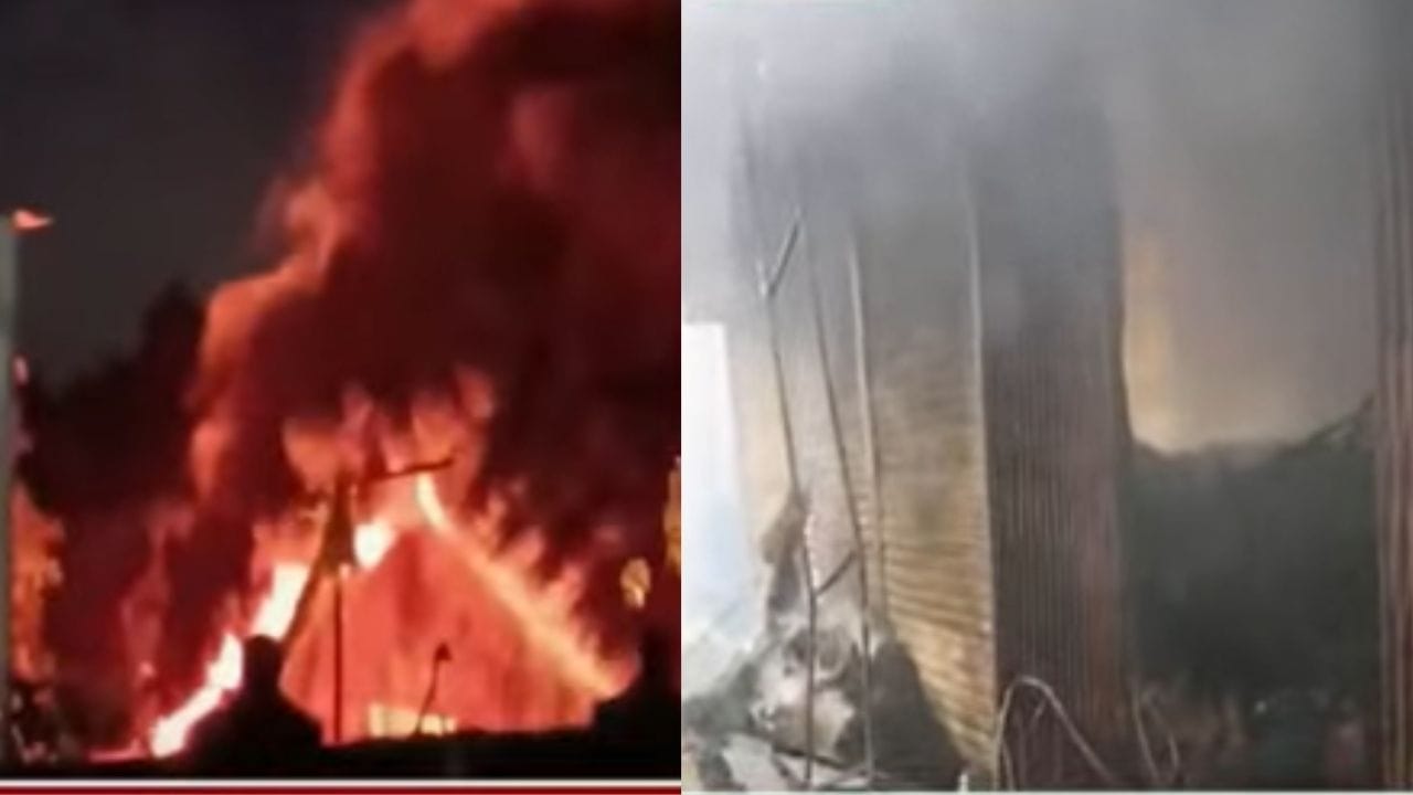Fire: চারিদিকে শুধু লাল শিখা আর ধোঁয়া, বিধ্বংসী আগুন খিদিরপুর বাজারে ...